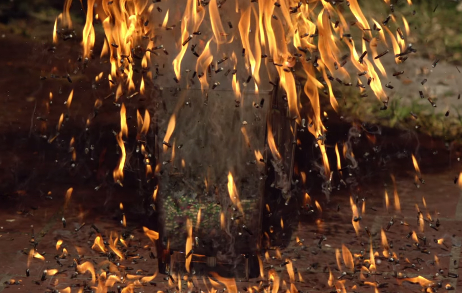 6,000 Match Heads Lit In Slow Motion | GearJunkie