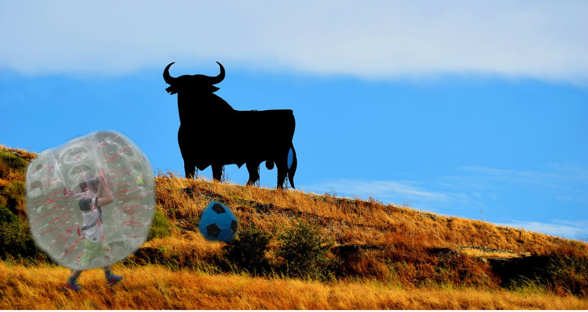 CHARGE! Knockerball With Live Bulls | GearJunkie