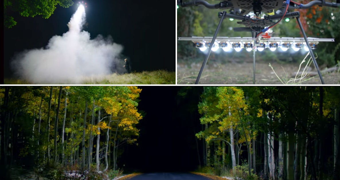 Drone Scorches The Night With 90,000-Lumen Light | GearJunkie