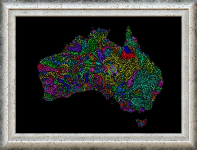 Colorful Map Art Celebrates Watersheds Of The World | GearJunkie
