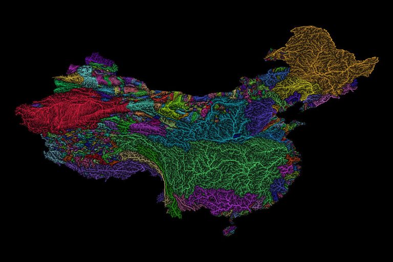 Colorful Map Art Celebrates Watersheds Of The World | GearJunkie