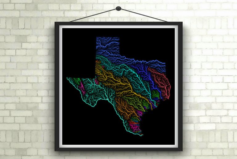 Colorful Map Art Celebrates Watersheds Of The World | GearJunkie