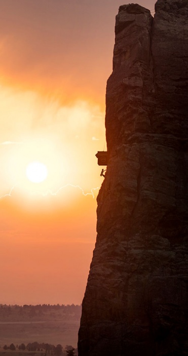 Pop (Way) Up: Apparel Store Hands Out Gear On Cliff Face | GearJunkie