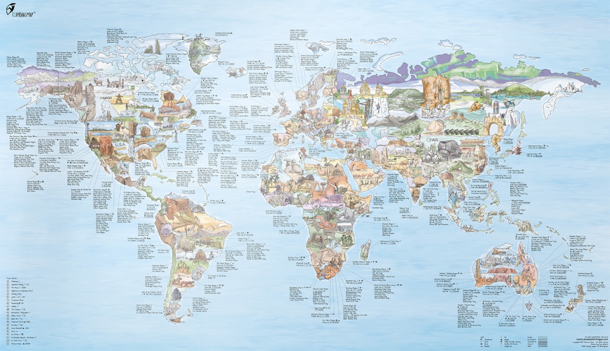 The World's Favorite Climbing Areas In One Map | GearJunkie