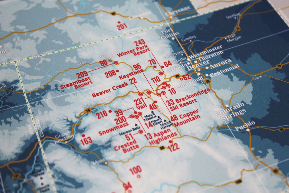 Wall Art: Beautiful Map Showcases Western US Ski Resorts | GearJunkie