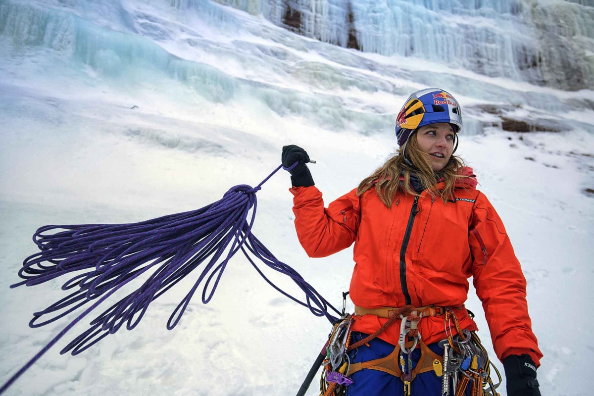 First-Time Frozen: Sasha DiGiulian Swings Axes On Michigan Ice