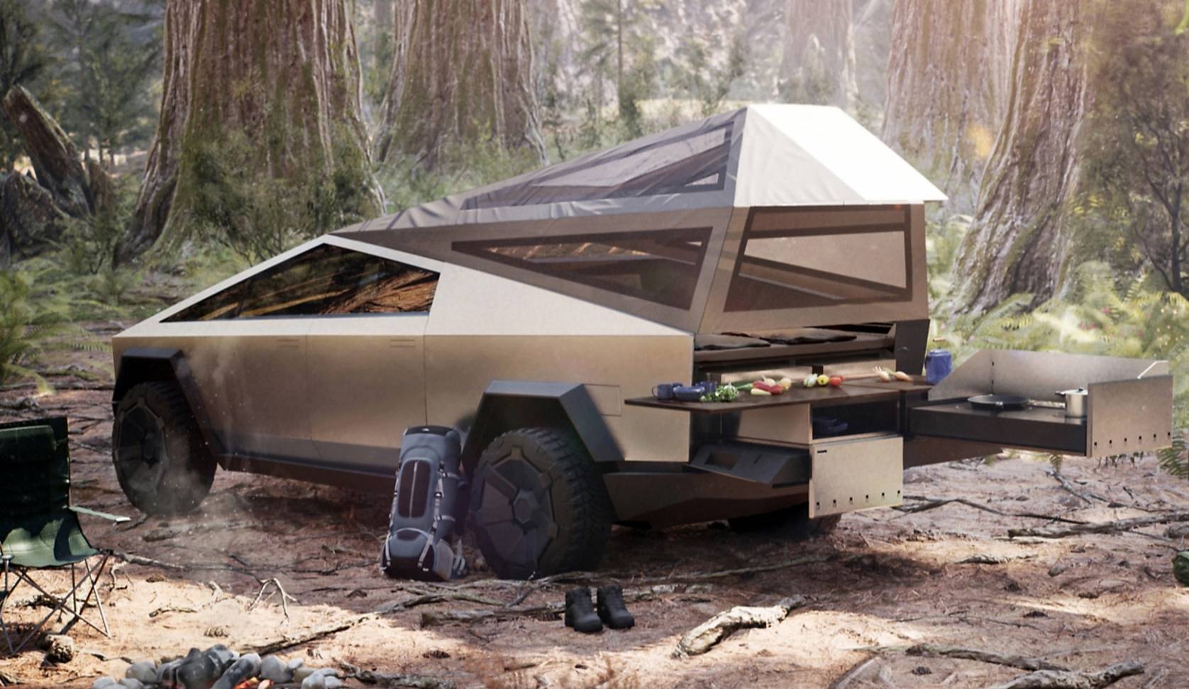Tesla Camper Concept: Meet the Cyber 5th-Wheel | GearJunkie