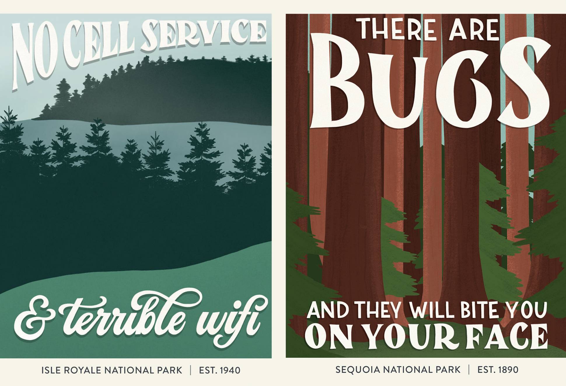 Hilarious Posters Illustrate Terrible National Park Reviews | GearJunkie
