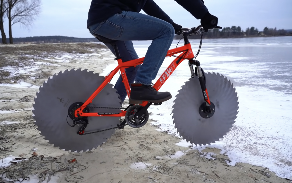 'The Icycycle': Will This Awesome (and Terrifying) Saw Bike Work ...