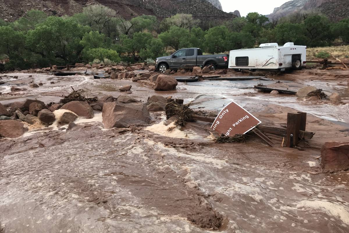 Flash Flood Rips Through Zion National Park, Forces Road Closures ...