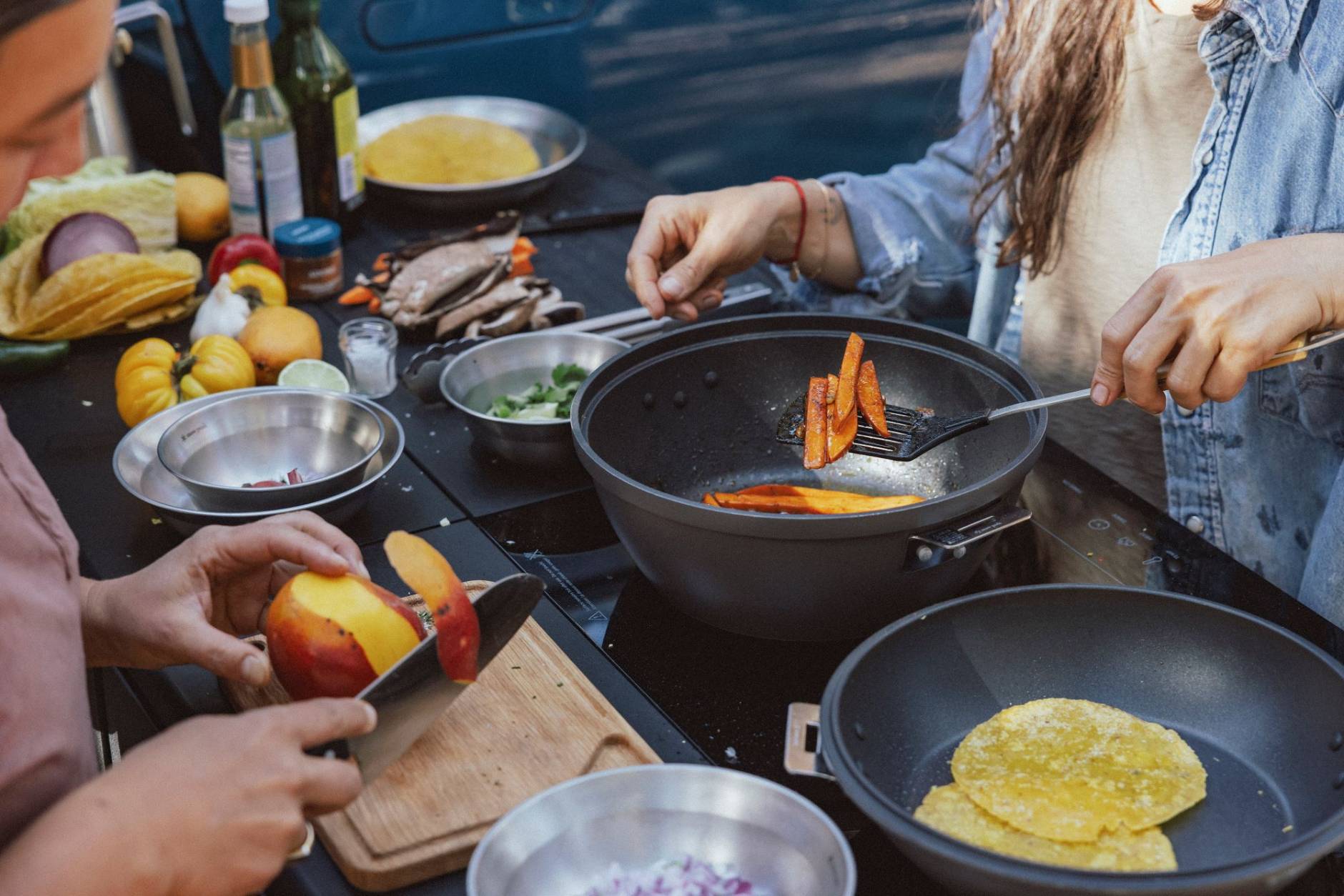 Rivian Truck Receives Custom Snow Peak Kitchen Treatment | GearJunkie