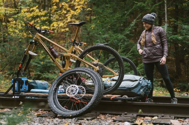 Couple Bikepacks on Railroads With Tandem Train Track Bike | GearJunkie