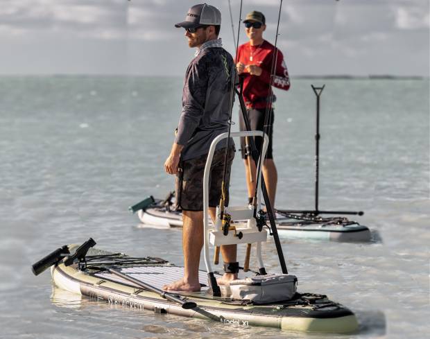 Go Fish: Paddleboard While You Cast on the iROCKER BLACKFIN Model XL ...