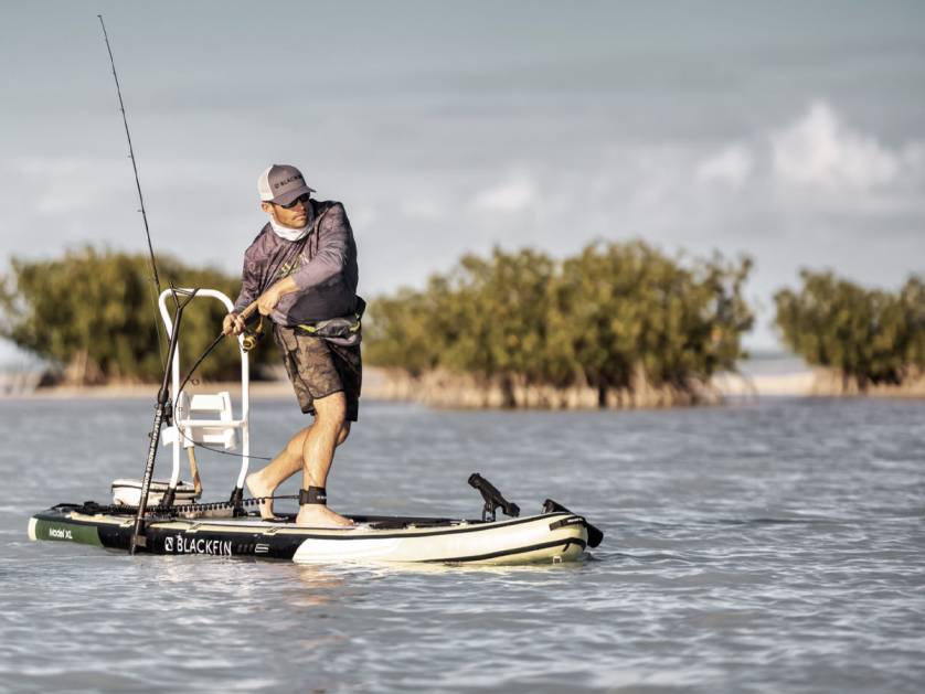 Go Fish: Paddleboard While You Cast on the iROCKER BLACKFIN Model XL ...
