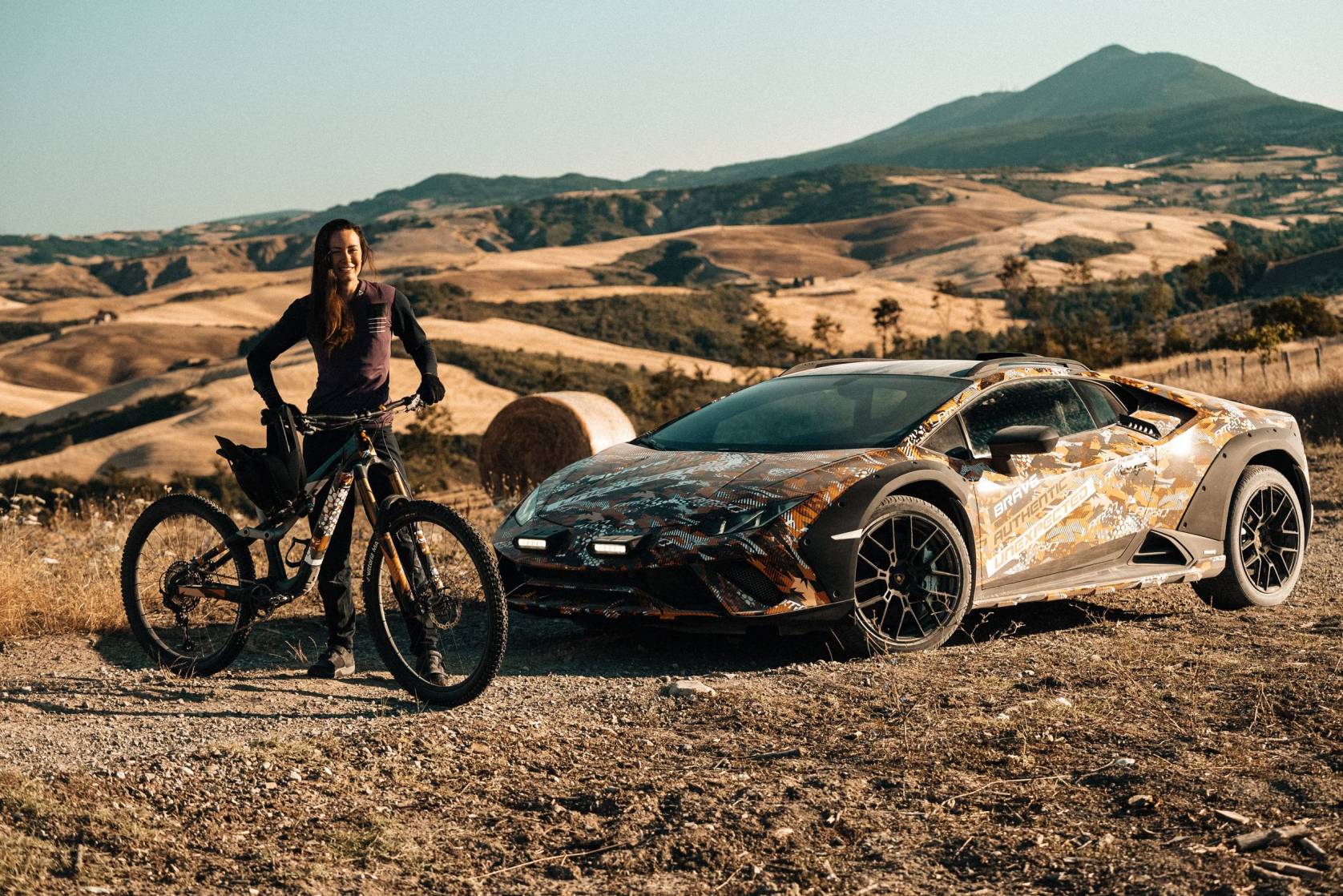 Lambo vs. Mountain Bike: Odd Couple Makes for Fun Off-Road Supercar Teaser