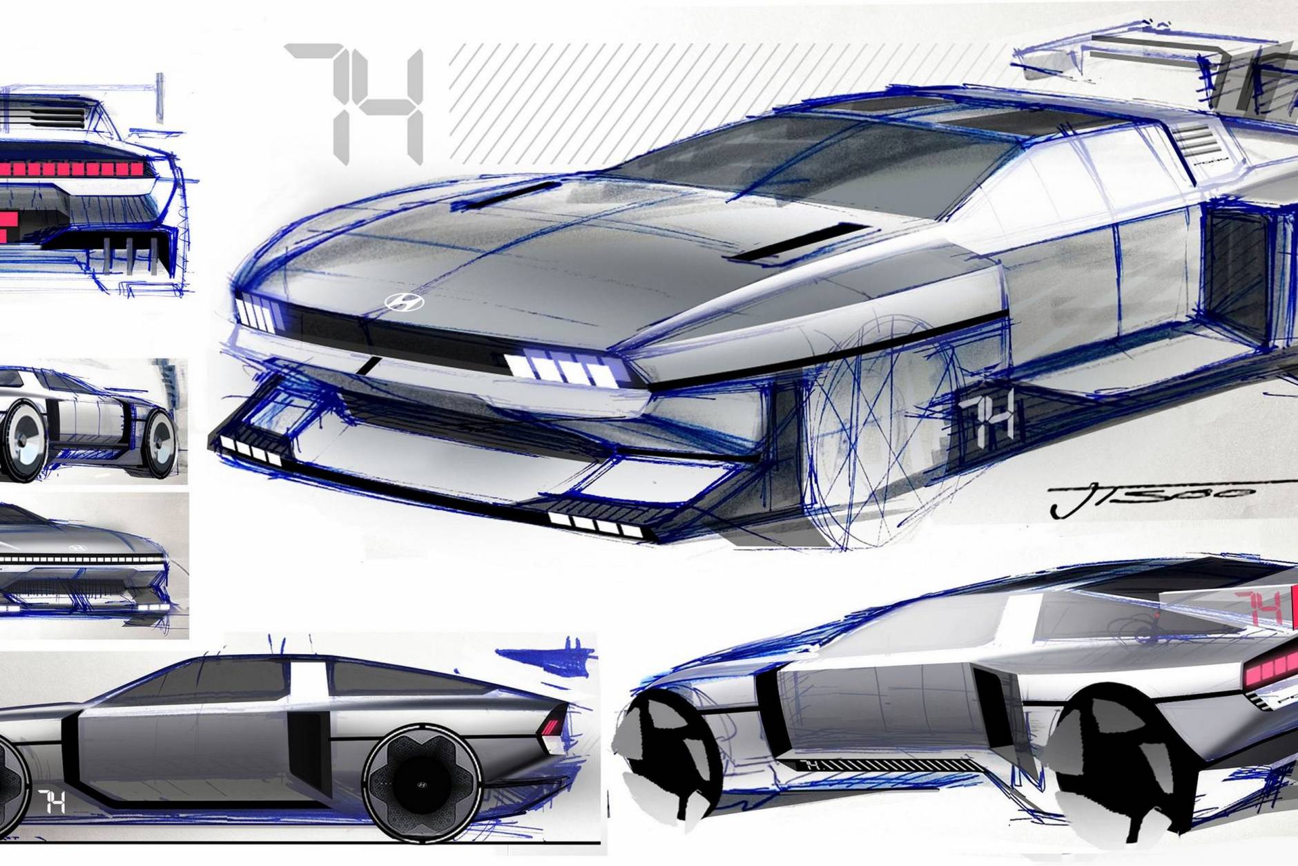 Retro Style Meets Electric Sideways Fun: Hyundai N Vision 74 Concept ...