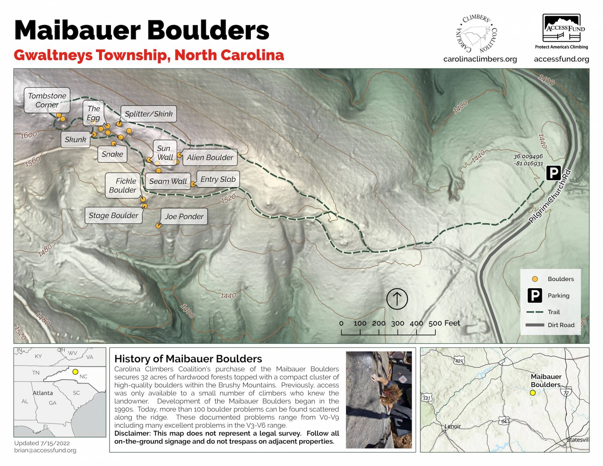 New North Carolina Bouldering Area Opens Thanks to Access Fund | GearJunkie