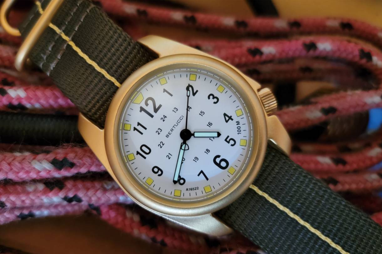 Quiet Ticker That Glitters: Bertucci A-2A Golden Field Watch Review ...