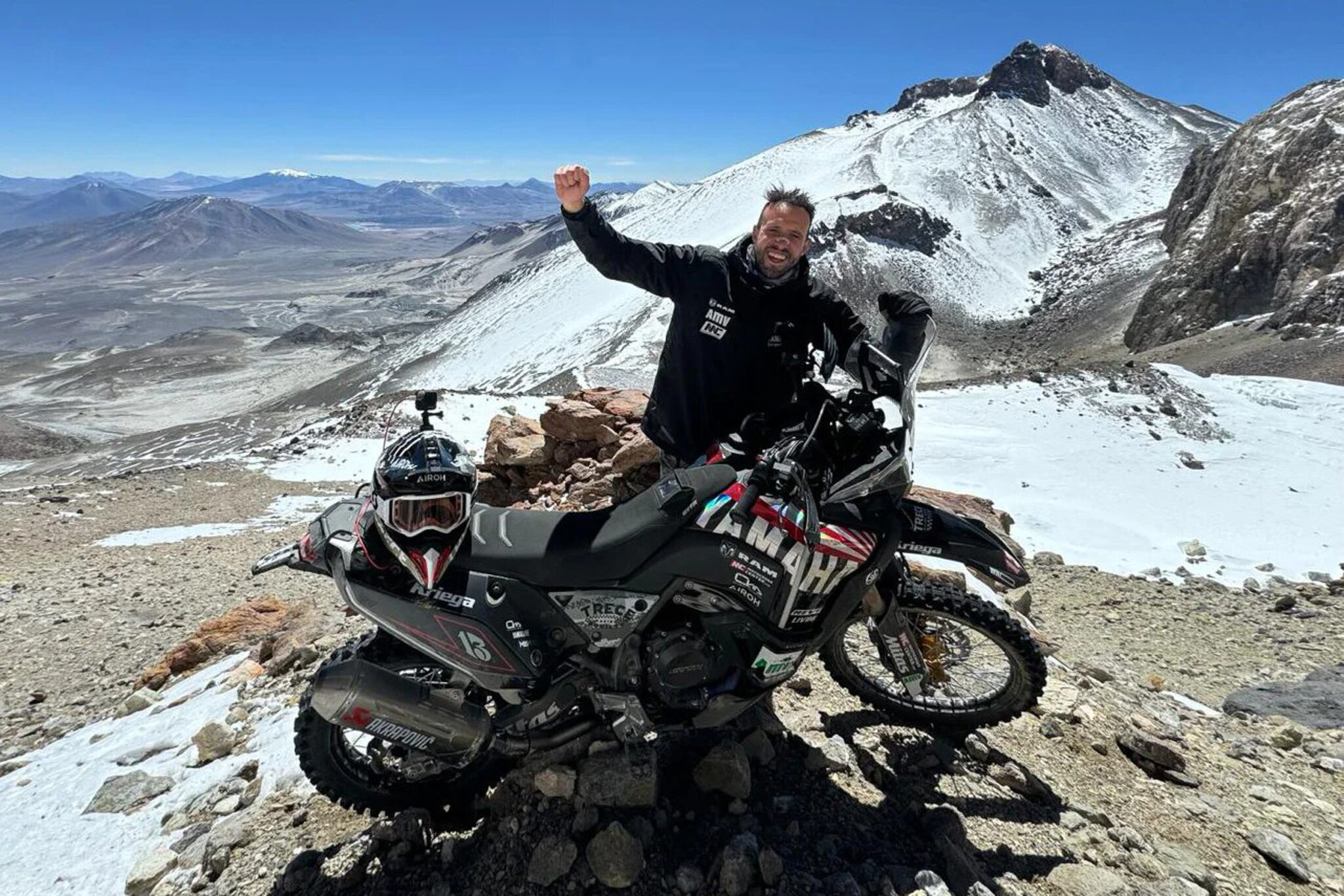 New ADV Motorcycle Altitude World Record: 21,909 Feet on a Volcano in Chile