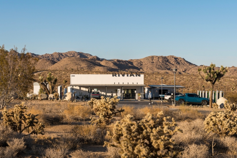Rivian Charging Outpost Joshua Tree Opens to All EVs