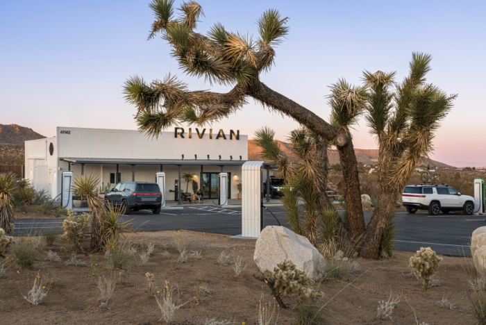 Rivian Charging Outpost Joshua Tree Opens to All EVs