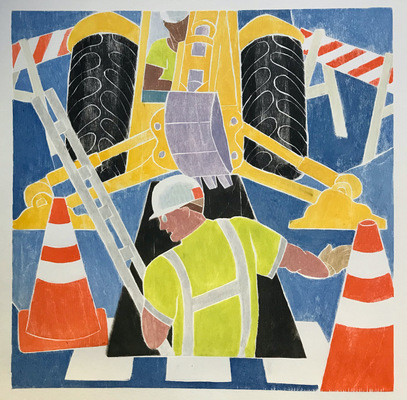 Kate Hanlon : Works on Paper : White Line Woodcuts