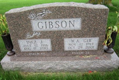 GIBSON, INEZ J - Dallas County, Iowa | INEZ J GIBSON - Iowa Gravestone ...