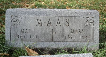 MAAS, MARY - Dubuque County, Iowa | MARY MAAS - Iowa Gravestone Photos