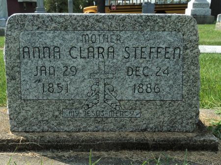 STEFFEN, ANNA CLARA - Dubuque County, Iowa | ANNA CLARA STEFFEN - Iowa Gravestone Photos