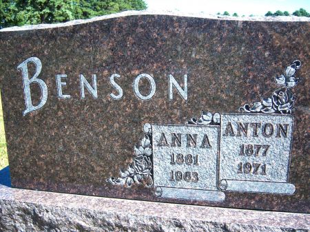 BENSON, ANTON - Hancock County, Iowa | ANTON BENSON - Iowa Gravestone ...