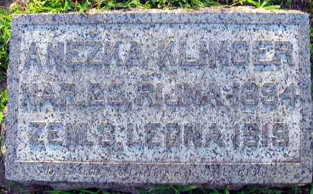KLINGER, ANEZKA - Linn County, Iowa | ANEZKA KLINGER - Iowa Gravestone ...