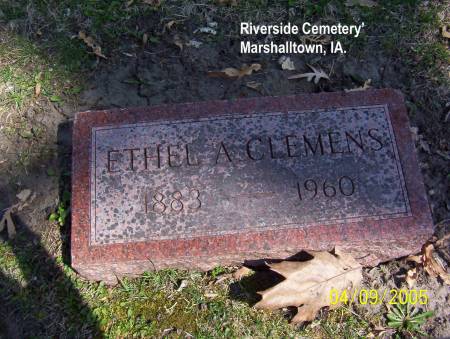 CLEMENS/CLEMONS, ETHEL - Marshall County, Iowa | ETHEL CLEMENS/CLEMONS ...