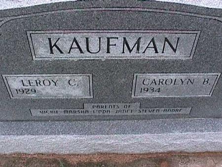 KAUFMAN, LEROY - Washington County, Iowa | LEROY KAUFMAN - Iowa Gravestone Photos