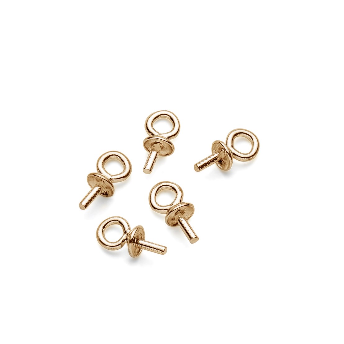 9ct Gold Peg with Loop and 2.3mm Cap