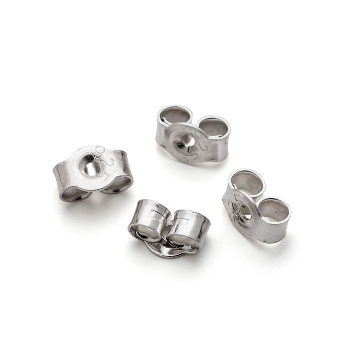 Sterling Silver Medium 5x3mm Earring Backs (Pack of 10)