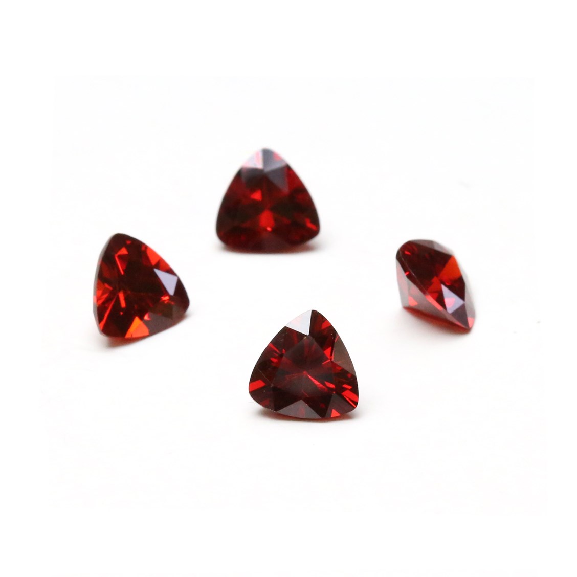 Garnet Coloured Cubic Zirconia Faceted Stones
