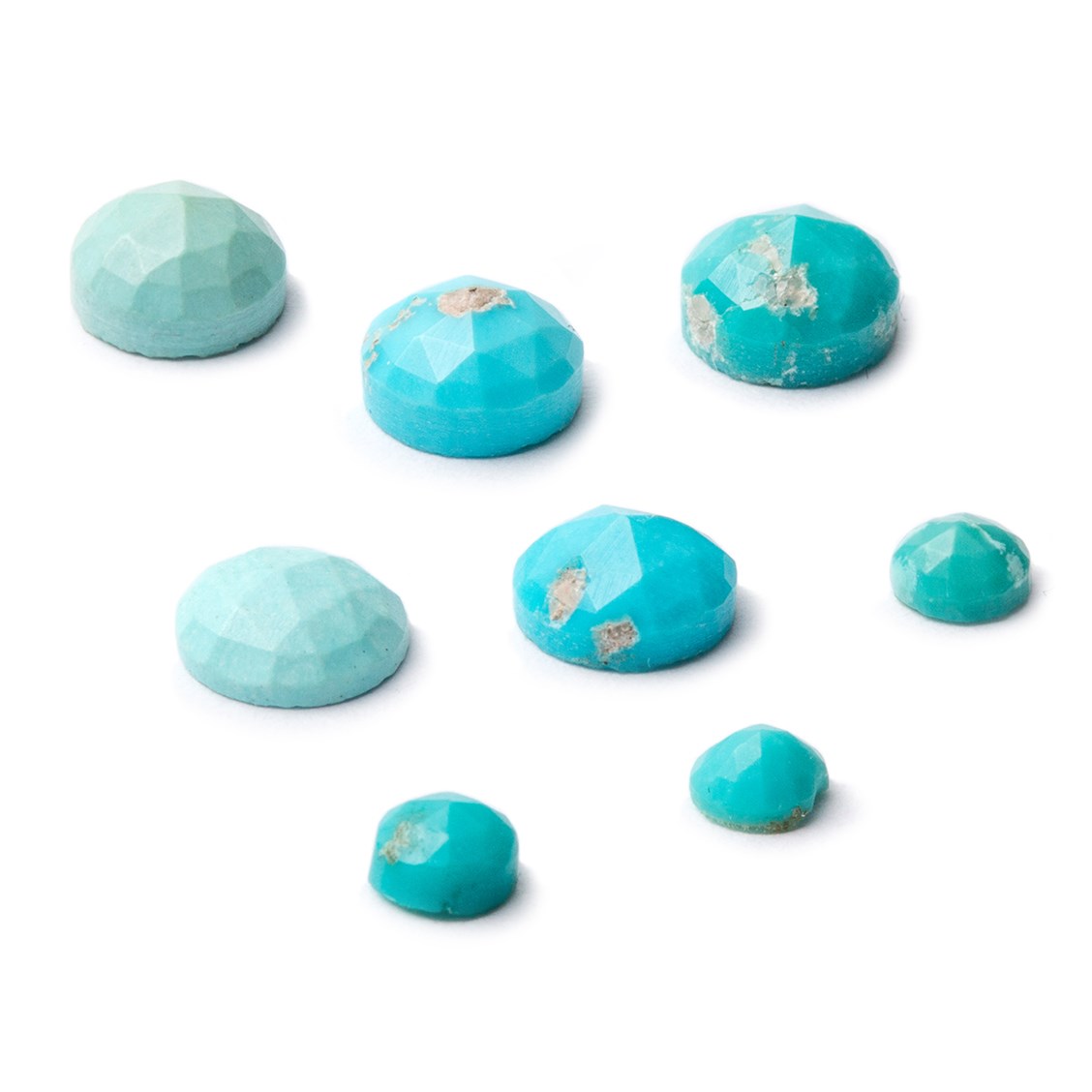 Turquoise Rose Cut Cabochons