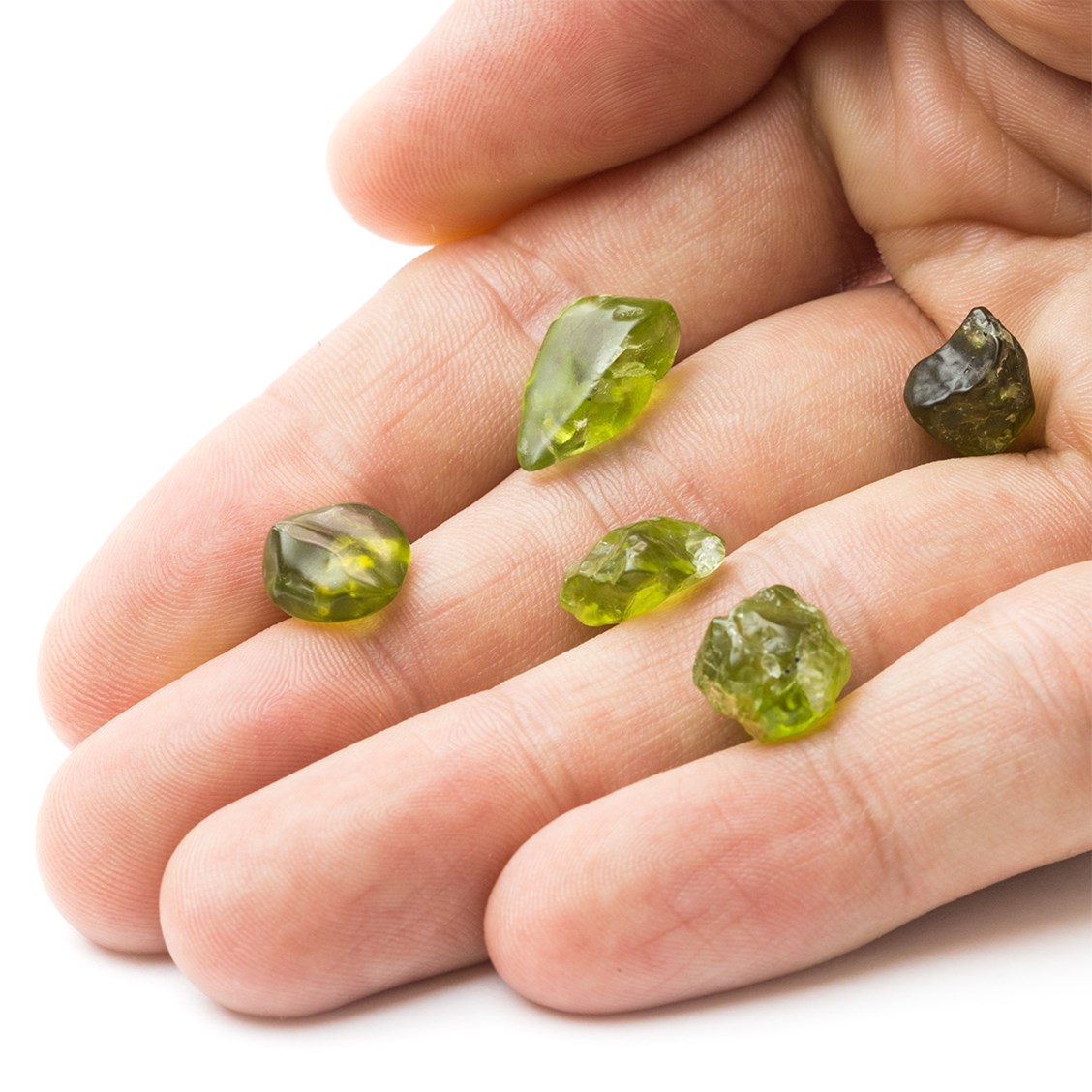 Natural Peridot Tumbled Polished Stones (Undrilled)