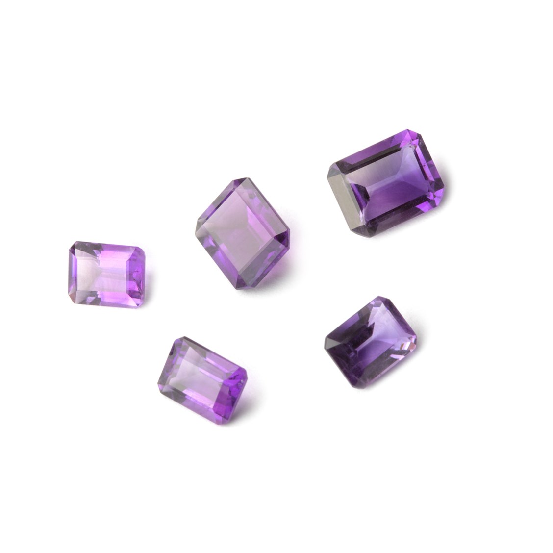African Amethyst Faceted Stones