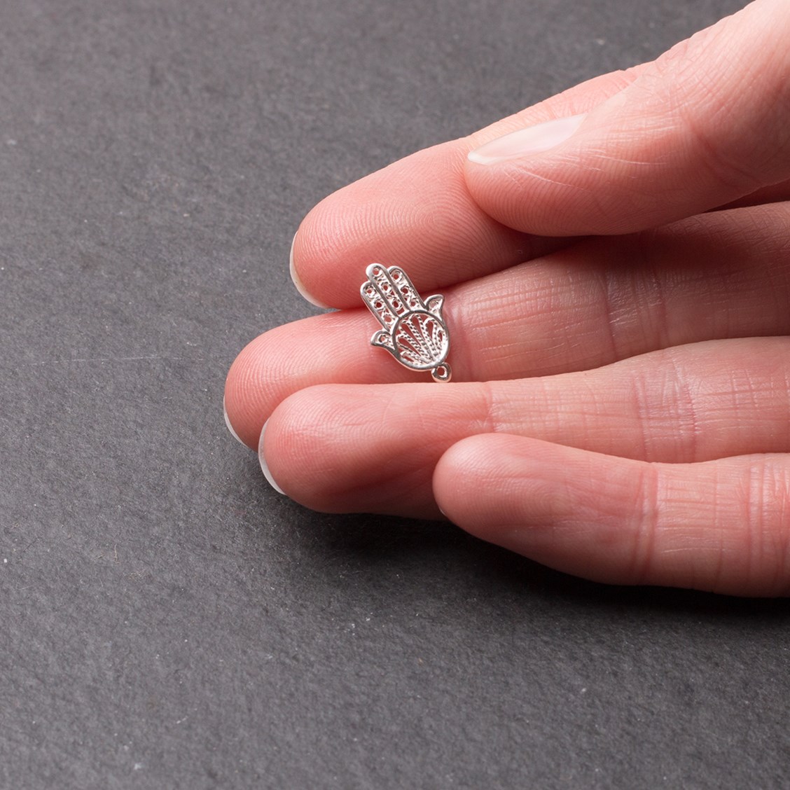 Sterling Silver Hamsa Hand Charm