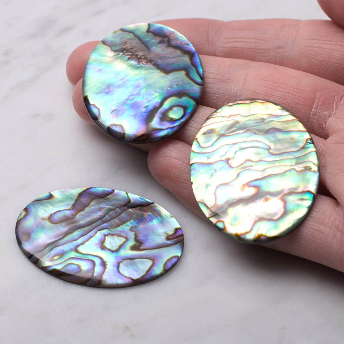 Natural Paua Shell Cabochons