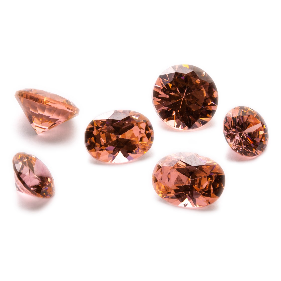 Candy Pink Cubic Zirconia Faceted Stones