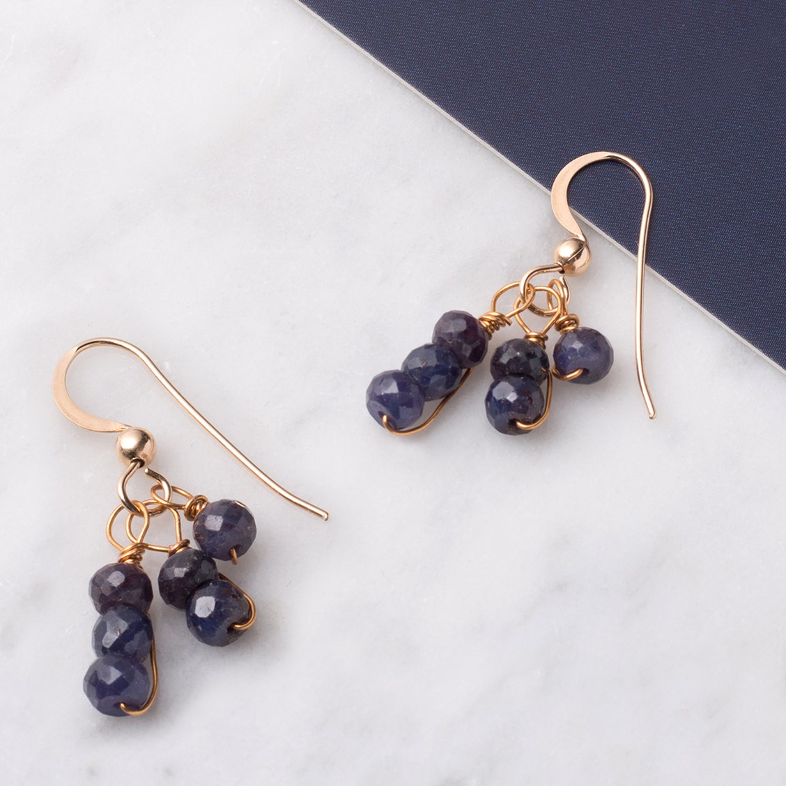 Corundum 'Sapphire' Earrings | Jewellery Making Kit
