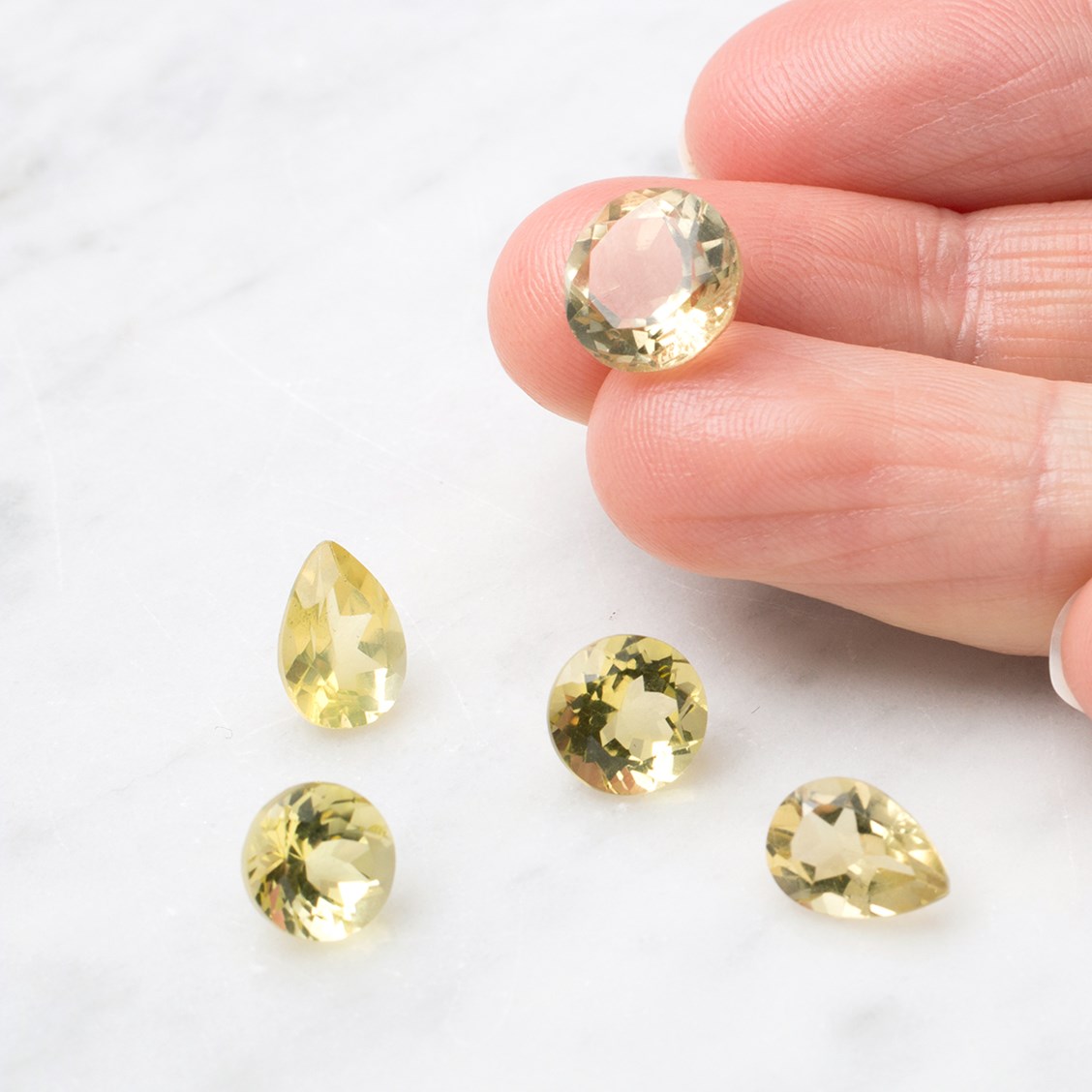 Lemon Citrine Faceted Stones