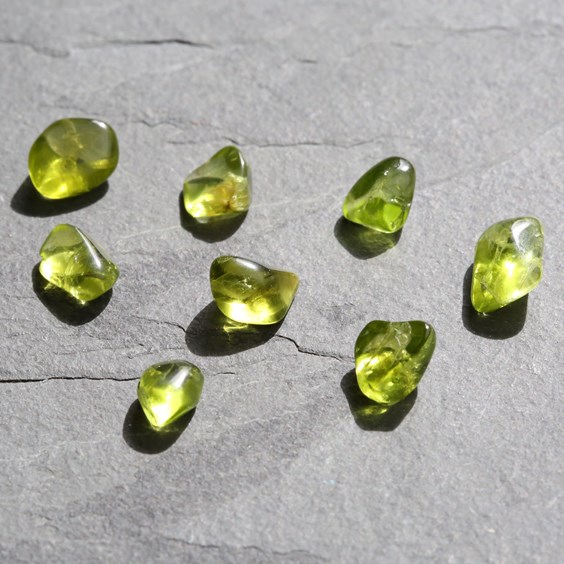 Natural Peridot Tumbled Polished Stones (Undrilled)