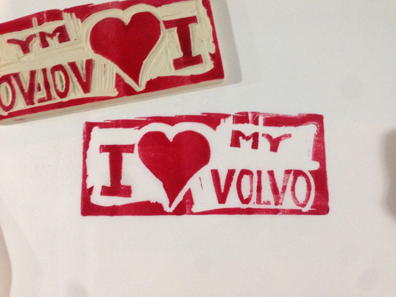 Making Volvo Prints from Block Cuts