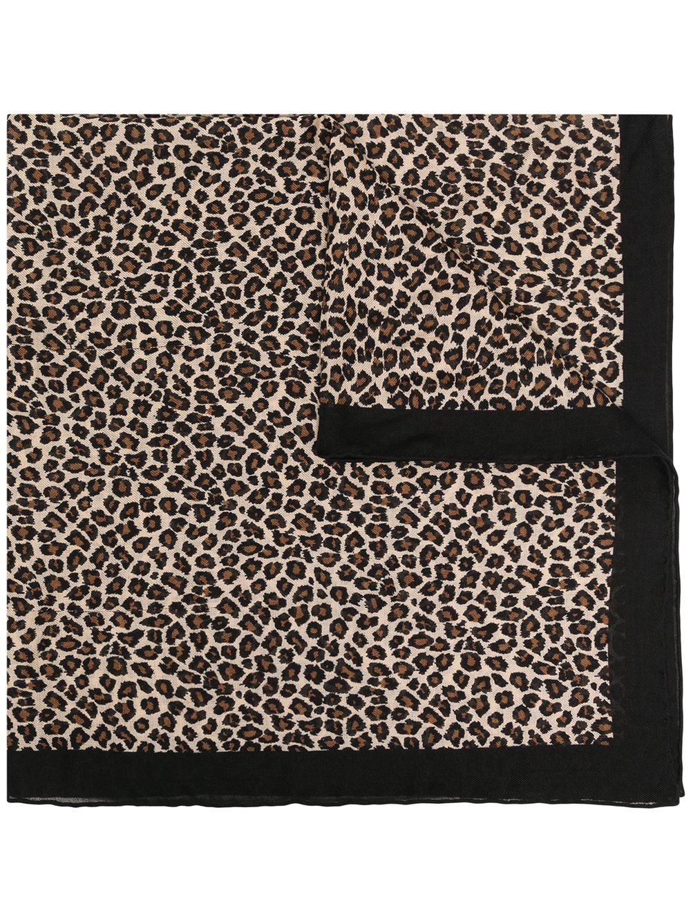 Black and brown cashmere-blend "Judy" leopard-print knitted scarf ...