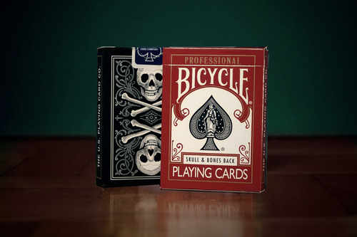Skull & Bones Playing Cards RED Cambric