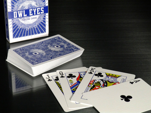 Owl Eyes Playing Cards Midnight Blue