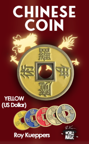 RK CHINESE COIN (YELLOW) - DOLLAR SIZE Yellow